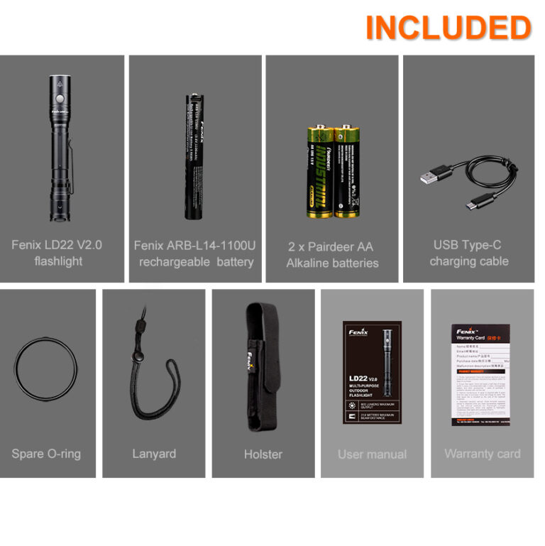 Fenix LD22 V2.0 LED Flashlight | 800 lumens