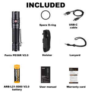 Fenix PD36R V2.0 USB-C Rechargeable Flashlight | 1700 Lumens